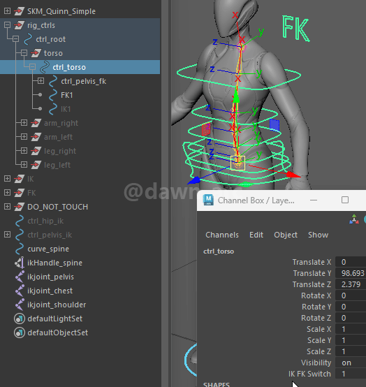 [Maya]Rigging 10 - Spine IK